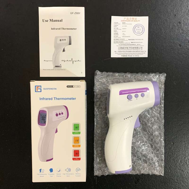 Jual Termometer Infrared Termogun Thermometer Bergaransi FDA CE 3 LED ...