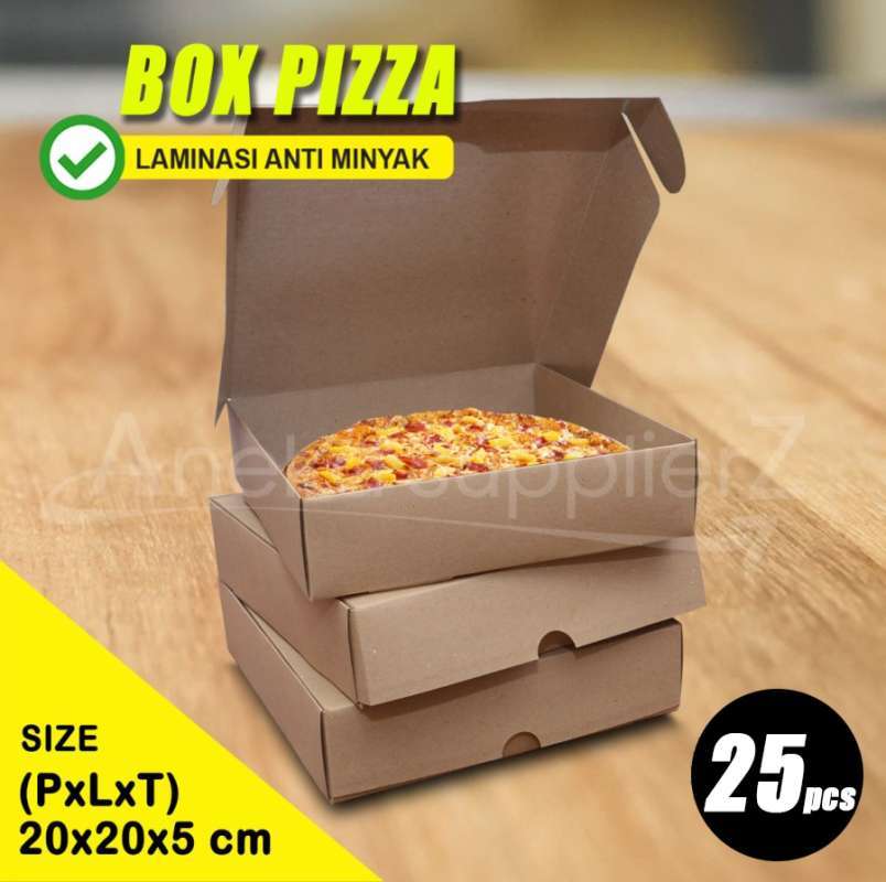 Promo Kotak Box Dus Pizza - 20x20x5 cm (25 pcs) Diskon 18% di Seller ...
