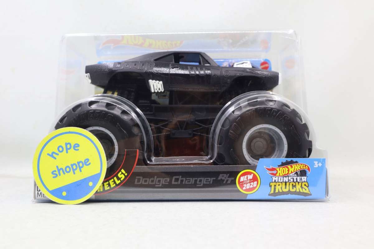 Jual Diecast Hot Wheels Monster Trucks Dodge Charger RT Black Skala 24 ...