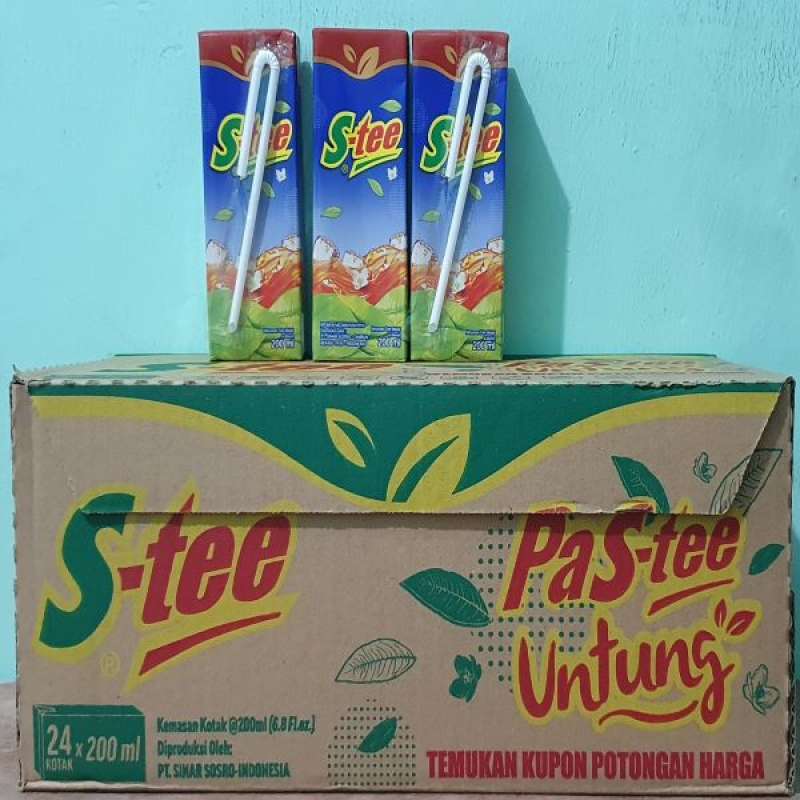 Jual S-tee Teh Kotak (200ml / 24 pcs) di Seller TOKO SENTOSA - TOKO ...
