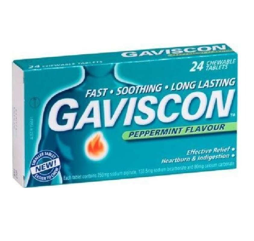 Jual Gaviscon Peppermint Flavour 24 Tablets - Made in Australia di ...