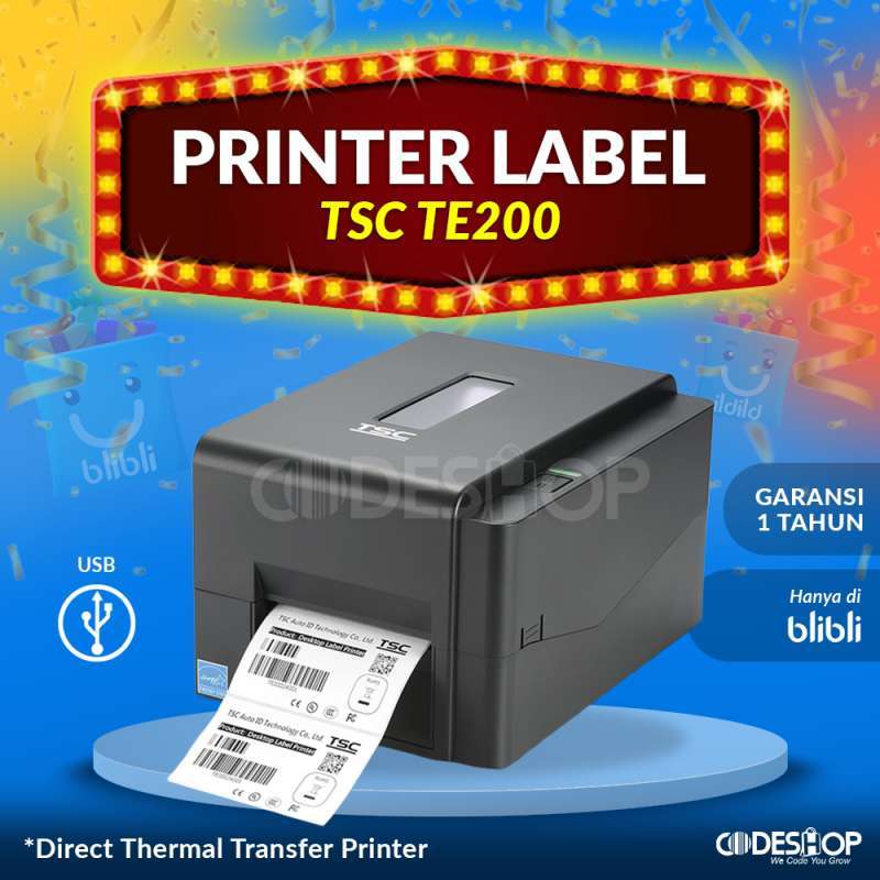 Jual Printer Cetak Stiker Label Produk Alamat Pengiriman TSC TE200 TE ...