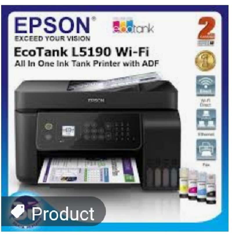 Promo EPSON L5190 PSC FAX WIFI ADF INK TANK RESMI Diskon 7% di Seller ...