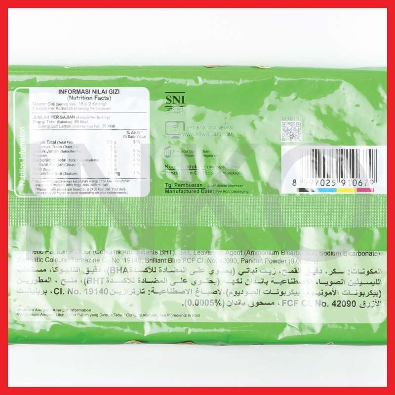 Jual Apilo Wafer Pandan Cream Wafer Dengan Krim Rasa Pandan 80gr Di ...