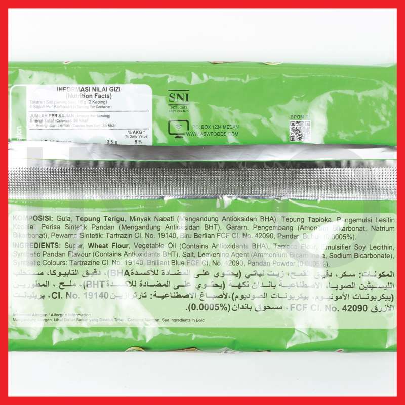 Jual Apilo Wafer Pandan Cream Wafer Dengan Krim Rasa Pandan 80gr Di ...