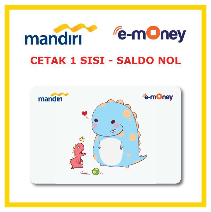 Jual Kartu MANDIRI E-MONEY Kartun Dinosaurus Blue Biru Lucu 2 Kartun ...