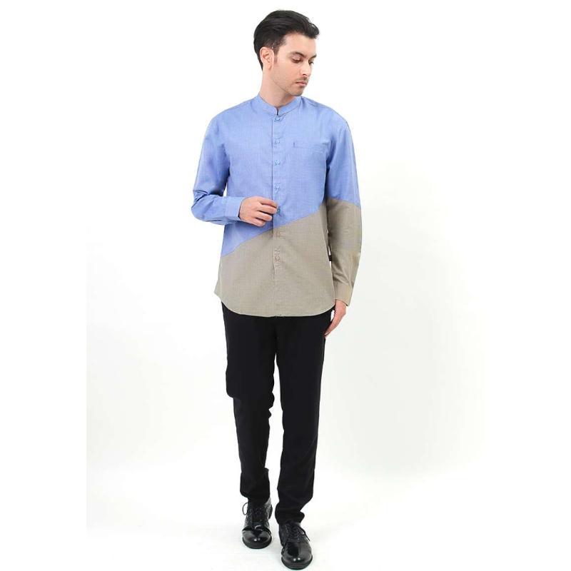 Promo Baju Koko Nextup Lengan Panjang 1280 - Biru Muda Diskon 46% Di ...