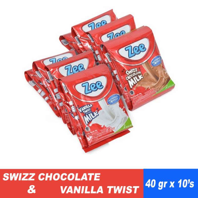 Promo Zee Powder Vanilla Twist Susu [40 g/ 10 Sachets] Diskon 17% di ...