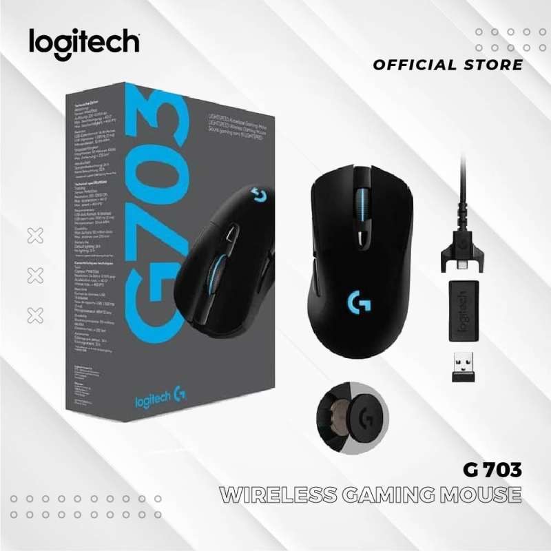 Jual Logitech G703 / G 703 Hero Wireless Gaming Mouse di Seller Surya Mitra Online - Surya Mitra ...