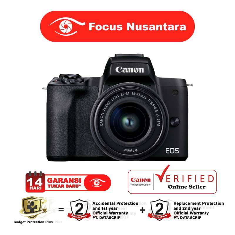 Jual Focus Nusantara - Canon Eos M50 Mark Ii Kit Ef-m 15-45mm F/3.5-6.3 ...