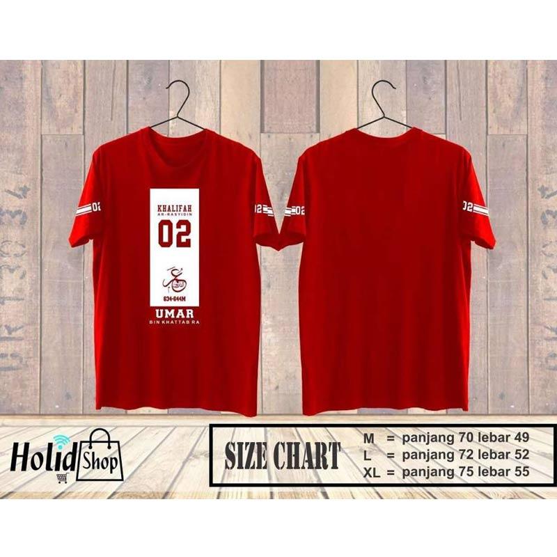Jual Holid Shop Kaos Umar Bin Khattab 02 Pendek / Kaos Pemuda Hijrah ...