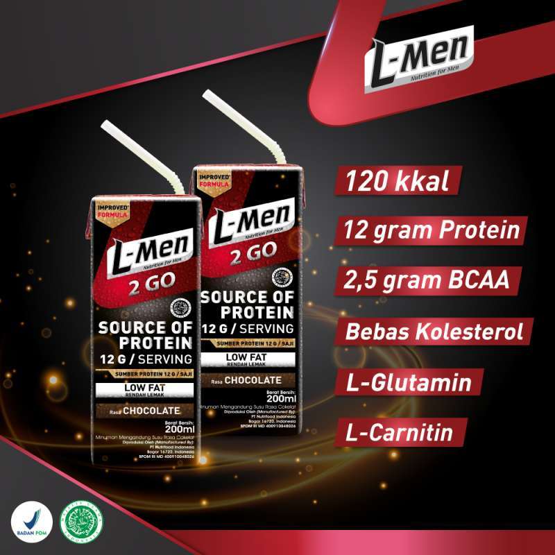 Promo L-men High Protein 2 Go 200 Ml X 4 Pcs Diskon 17% Di Seller L-men ...