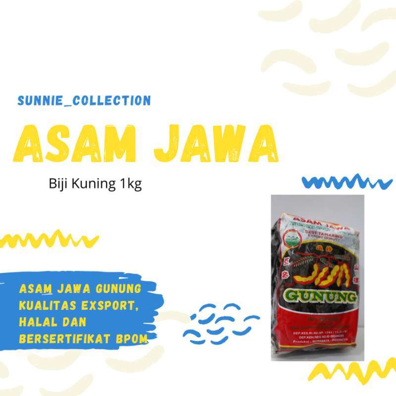 Jual Asam biji kuning cap gunung 1kg asam berkualitas di Seller Sunnie ...