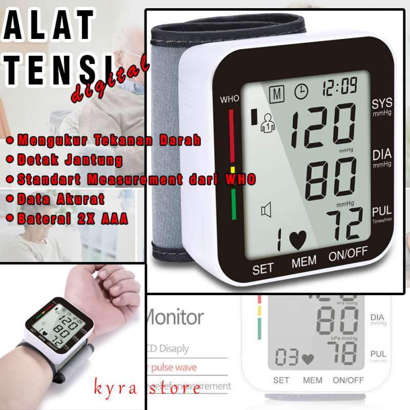 Jual tensimeter monitor alat medis tensi kesehatan ukur cek detak ...