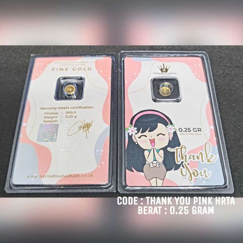 Jual LM MINI HRTA 0.25 GRAM, LOGAM MULIA MINI, LOGAM MULIA HRTA, LM ...