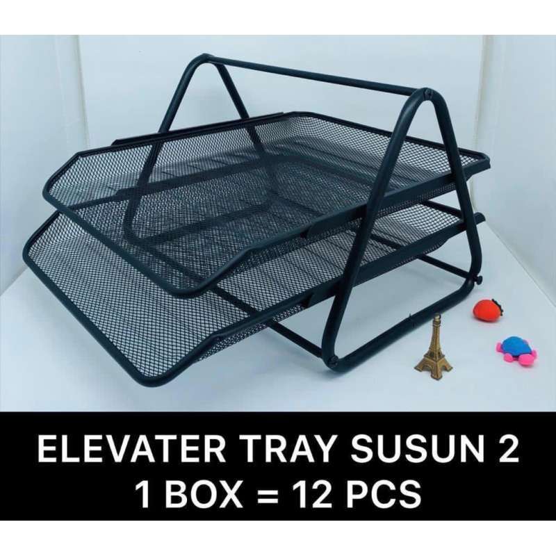 Promo Rak Kertas 2 tingkat / rak file / rak besi kertas Diskon 10% di ...