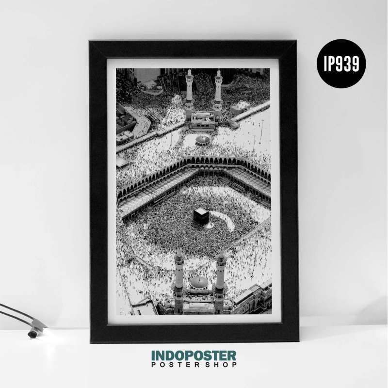 Jual Poster Kabah Masjidil Haram Monochrome 01 INDOPOSTER A4 30X20cm di ...