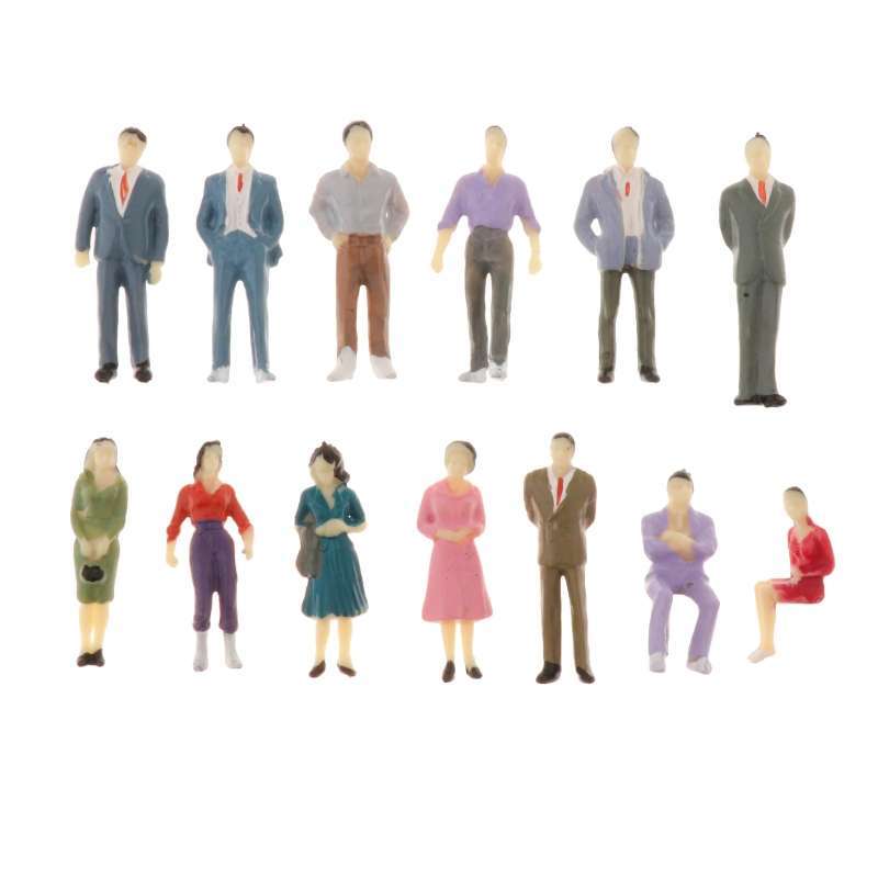 Jual 13Pcs 1:50 Scale O Gauge Hand Painted Layout Model Train People ...