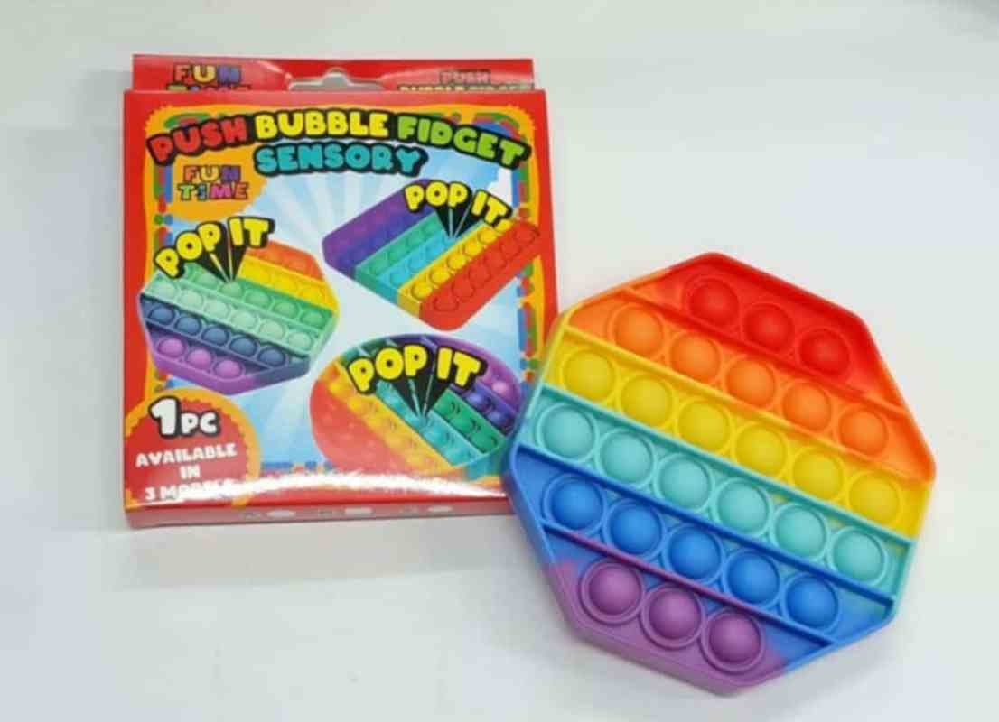 Jual Mainan Pop It Fidget Toy Push Popping Bubble Sensory Rainbow ...