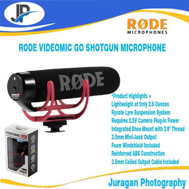 Promo RODE VIDEOMIC GO SHOTGUN MICROPHONE - MIC RODE GO Diskon 20% di ...