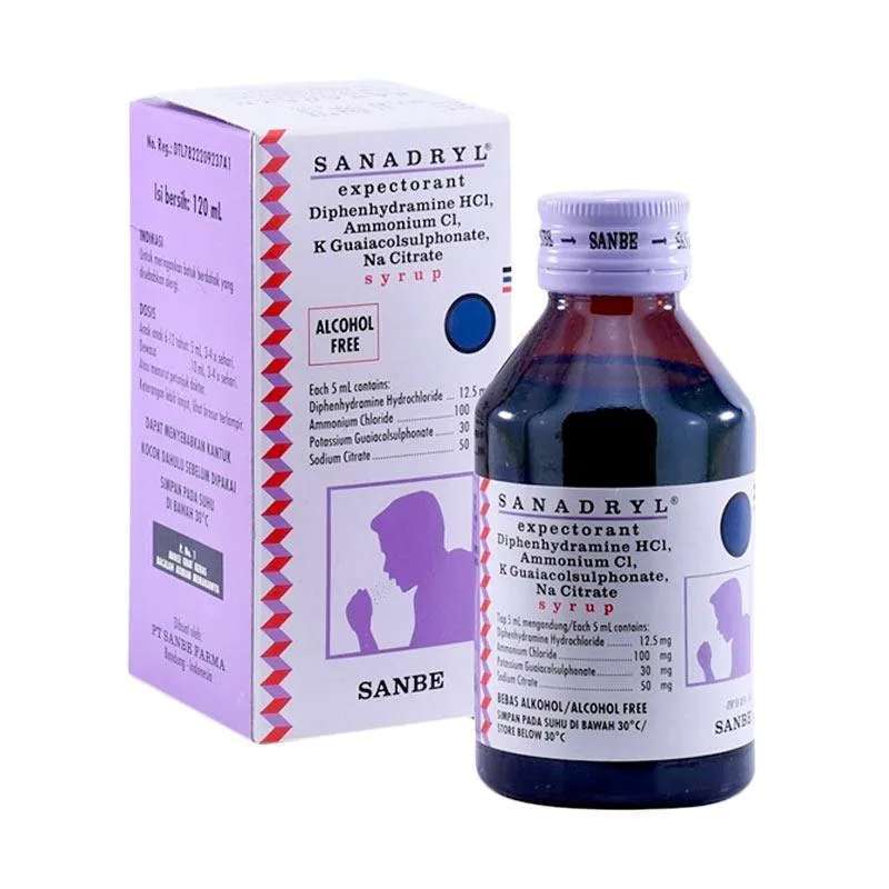 Jual Sanadryl Expectorant Sirup [60 mL] di Seller Apotek holistic farma ...