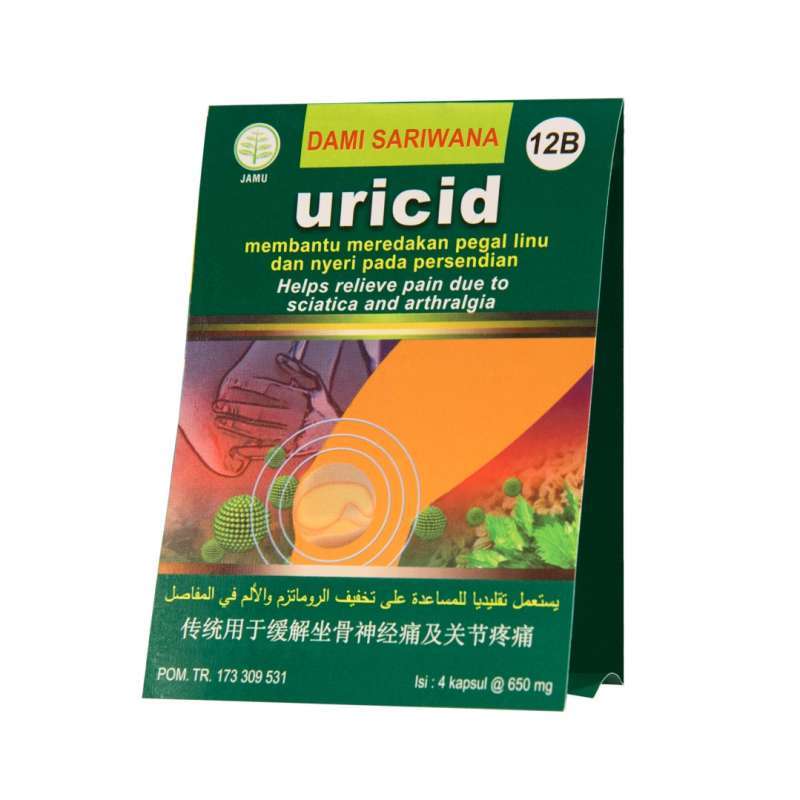 Jual [twinpack] Dami Sariwana Uricid Obat Herbal [20 Blister @4 Kapsul ...