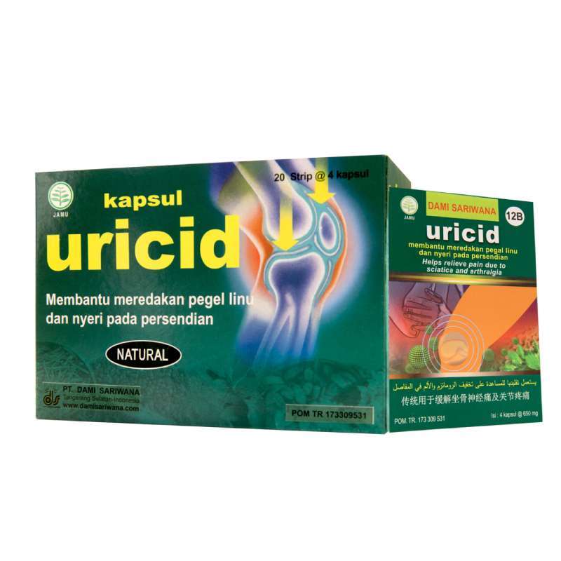 Jual [twinpack] Dami Sariwana Uricid Obat Herbal [20 Blister @4 Kapsul ...