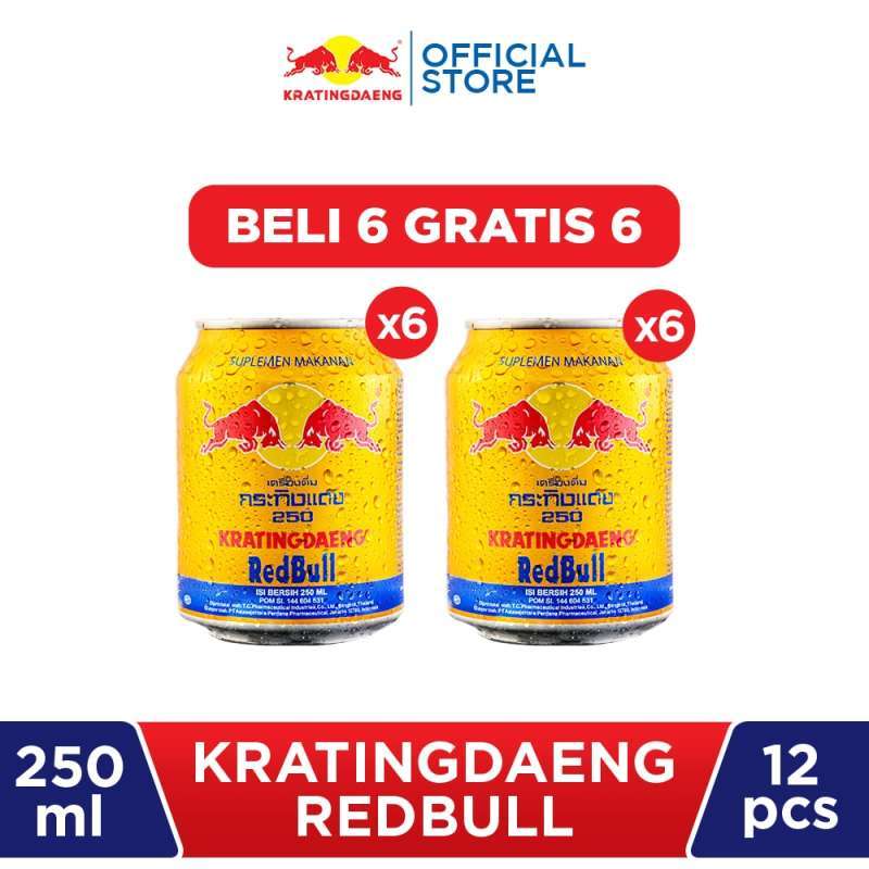 Jual Buy 6 Get 6 Red Bull Minuman Energi 250ml di Seller Kratingdaeng ...