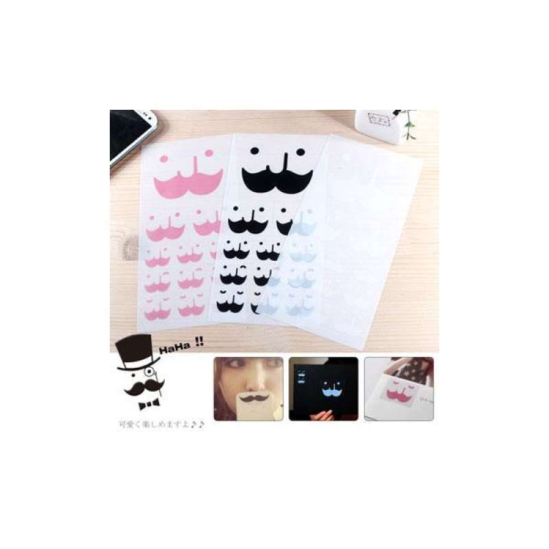 Jual God Chi-cho Bearded Face Sticker Set Transparent Decorative ...