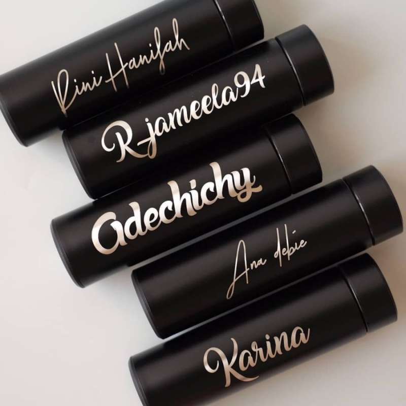 Promo Cetak Tumbler Custom Grafir Nama / Logo 2 Sisi Diskon 45% di ...