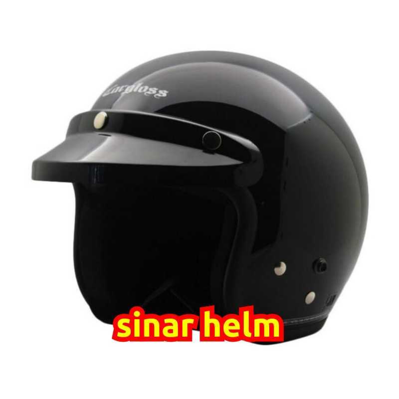 Jual HELM CARGLOSS CARGLOSS CFM RETRO ORIGINAL 100% - HITAM GLOSSY M di ...
