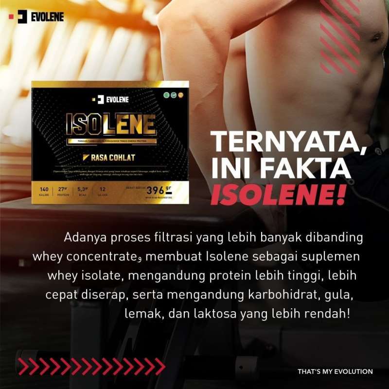Promo Evolene Isolene Whey Protein Isolate 396 Gram Rasa Strawberry ...