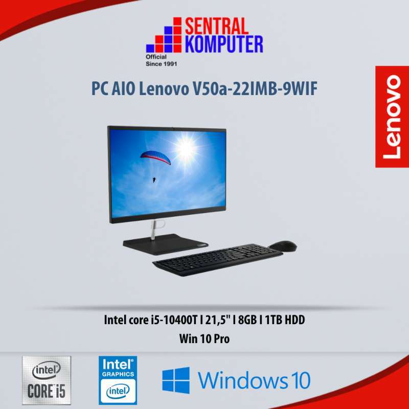 Jual PC AIO Lenovo V50a-22IMB-9WIF - i5-10400T-8GB-1TB HDD - Win 10 Pro ...