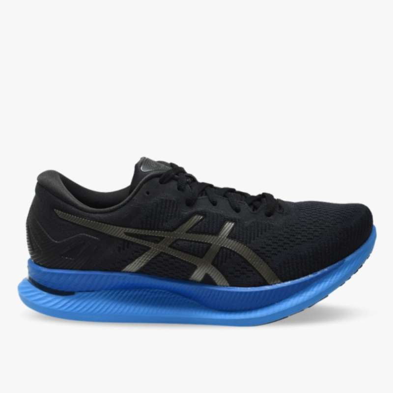 Jual Sepatu Lari Pria Asics Glideride Black Blue Mens Running di Seller ...