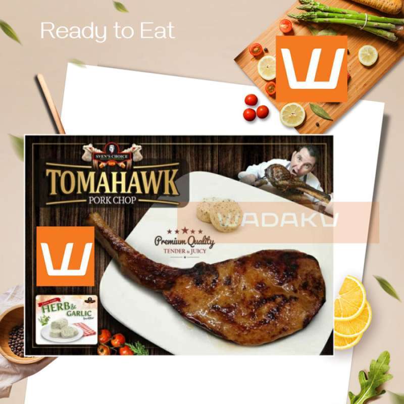 Jual Daging Sven's Choice Tomahawk Pork Chop 300g di Seller Wadaku ...
