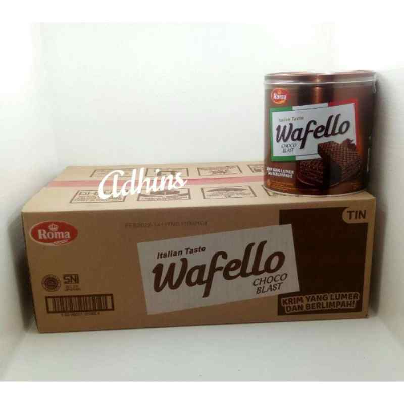 Jual 1 Karton - Roma Wafello Choco Blast Wafer 294g [6 Kaleng] Di ...