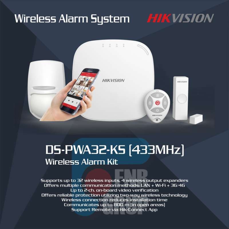 Jual Hikvision wireless alarm system kit LAN/WIFI/3G/4G DS-PWA32-KS (433MHz) di Seller Primasari ...