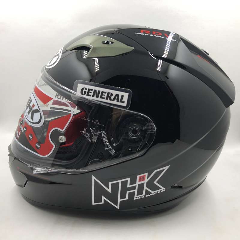 Jual Helm NHK GP1000 GP 1000 Solid Black Hitam Double Visor Full Face ...