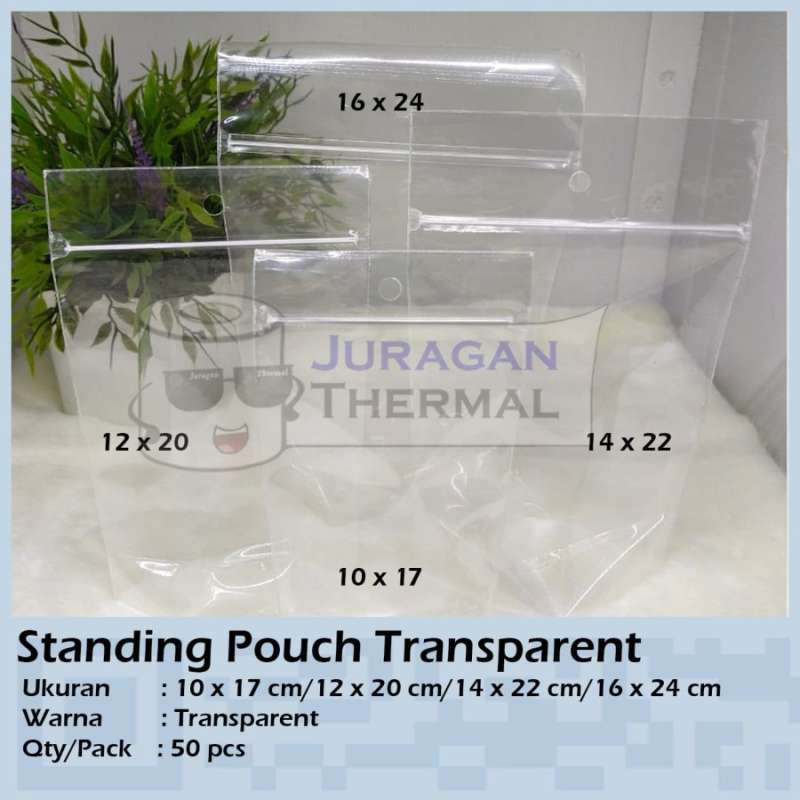 Jual Standing Pouch 12 x 20 Transparent Plastik Klip - Packaging ...