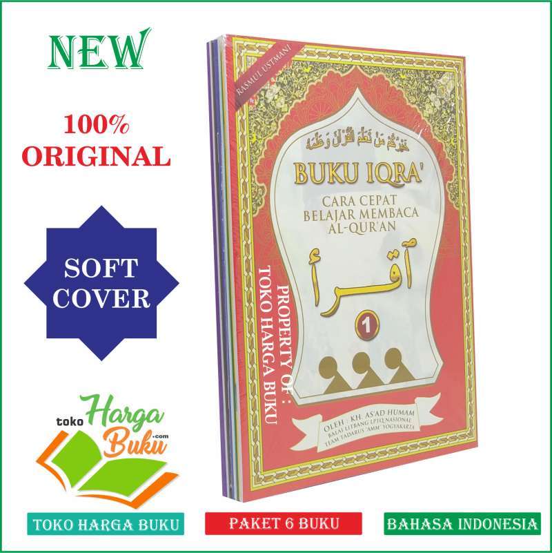 Promo Buku Iqro Iqra' Komplit 1set Isi 6 Jilid RASM UTSMANI - Cara cepat Belajar Membaca Al Qur ...