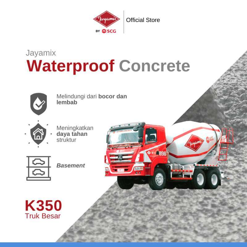 Jual Jayamix by SCG Beton Waterproof Concrete K350 [Truck Besar] di Seller Jayamix by SCG ...