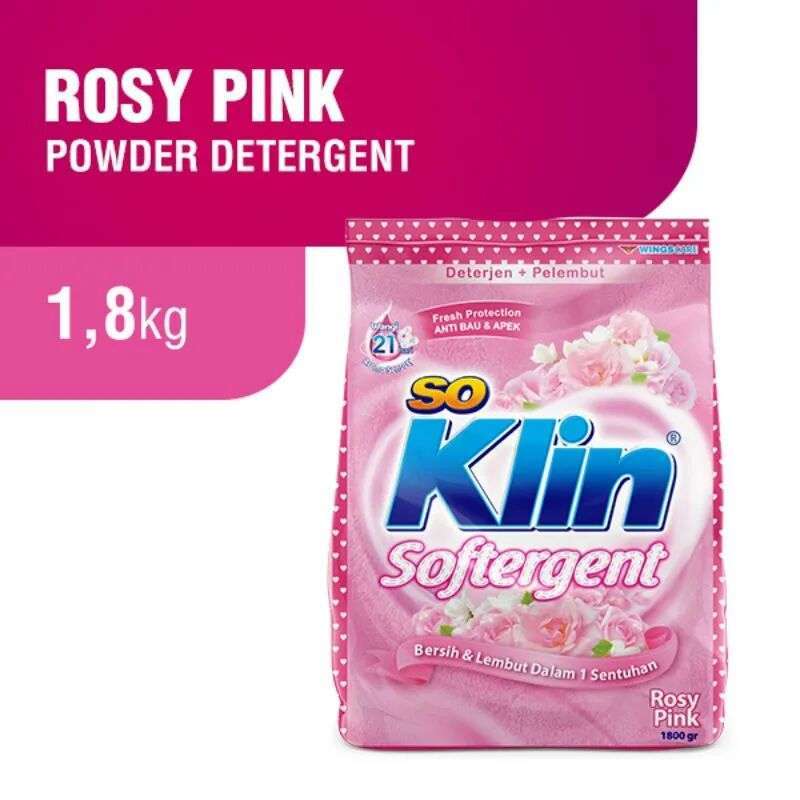 Jual So Klin Softergent Rosy Pink Detergent [1800 g] di Seller Mauza ...
