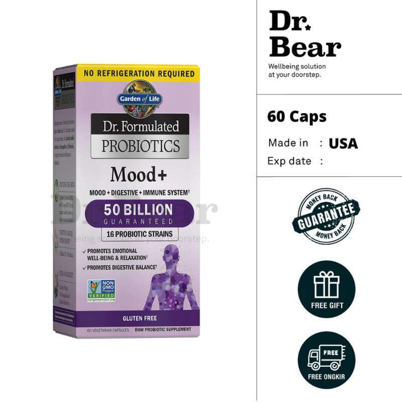 Jual Garden of Life Dr. Formulated Probiotics Mood+ (60 Caps) di Seller ...