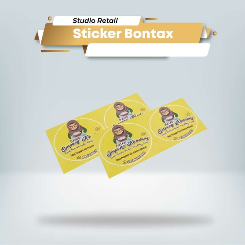 Jual Cetak Sticker Bontax custom ukuran custom logo di Seller ...