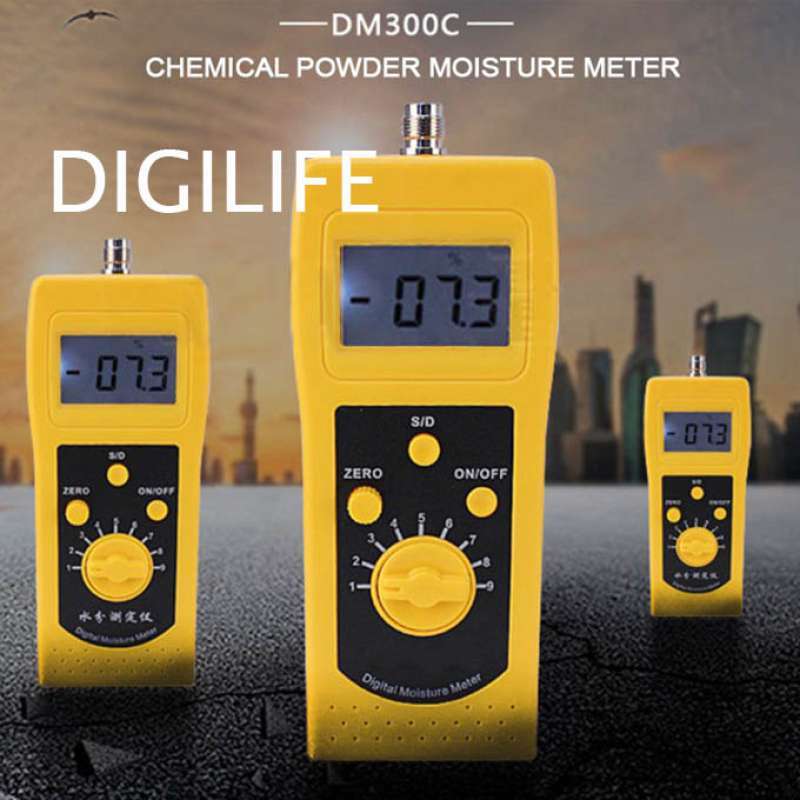 Jual Chemical Moisture Meter Dm300c Powder Soil Silver Sand Mc Tester ...