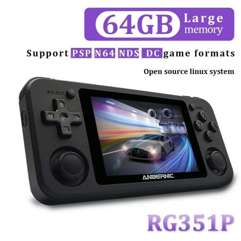 Promo ANBERNIC RG351P - Retro Game Handheld Console 64GB 3.5 inch IPS ...