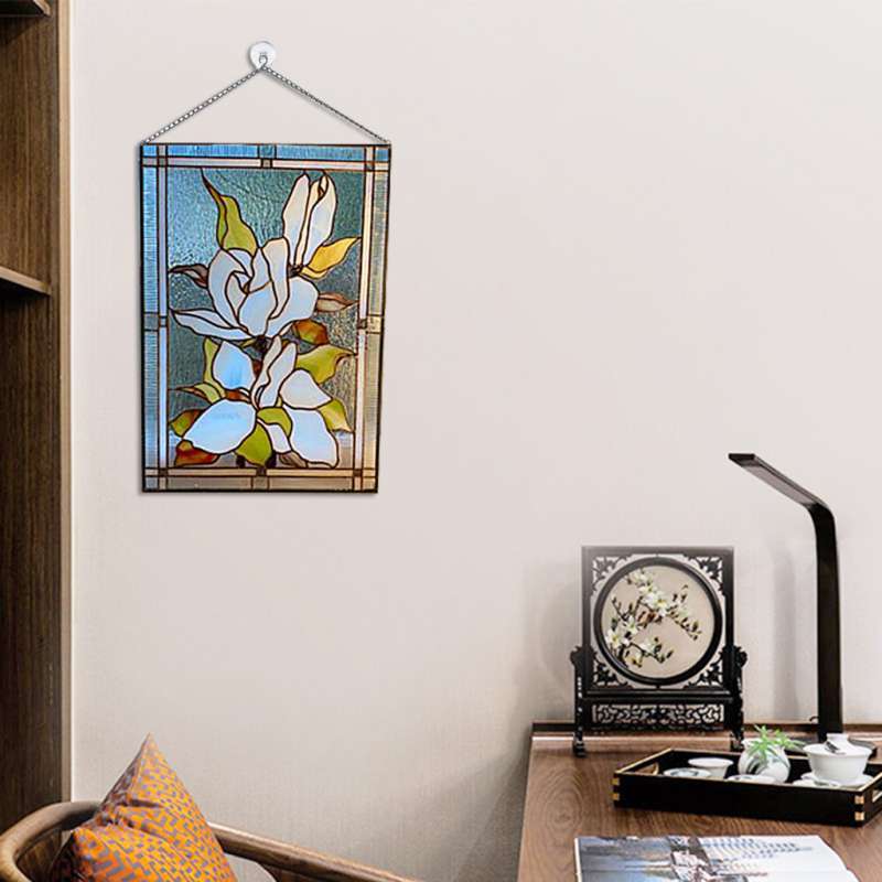 Jual Stained Glass Rectangle Window Panel Suncatcher Wall Decor ...