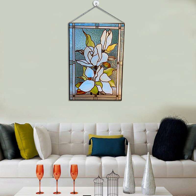 Jual Stained Glass Rectangle Window Panel Suncatcher Wall Decor ...
