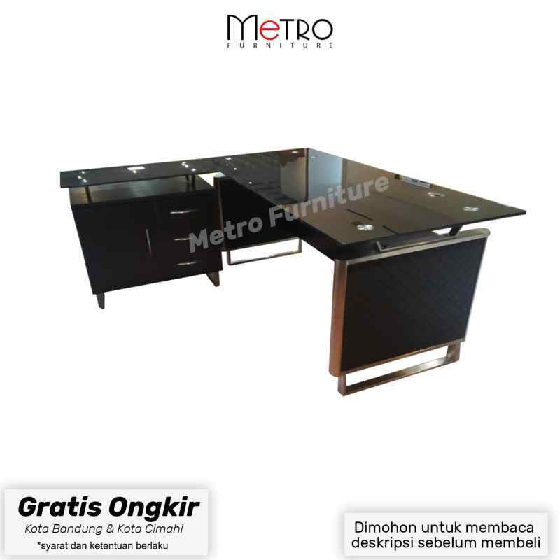 Jual Meja kantor / Meja kerja / Meja L kaca Juliana di Seller Metro ...