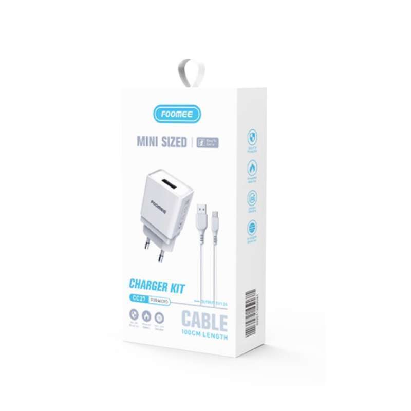 Jual Foomee CC27 Charger Set Single USB 1.2A [Micro Cable] di Seller ...